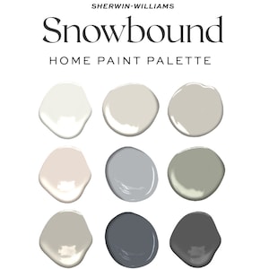 Sherwin Williams Snowbound Color Palette Complementary Color - Etsy