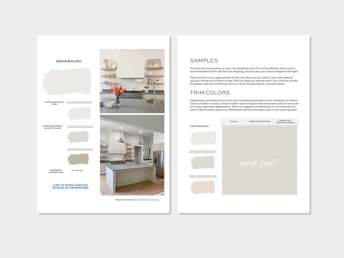 Sherwin Williams Snowbound Color Palette, Complementary Color Scheme ...