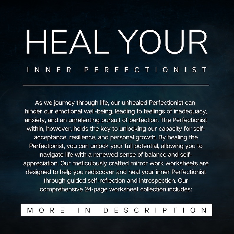 Your Perfectionist Archetype Journey: A Powerful Shadow Work Mirror ...