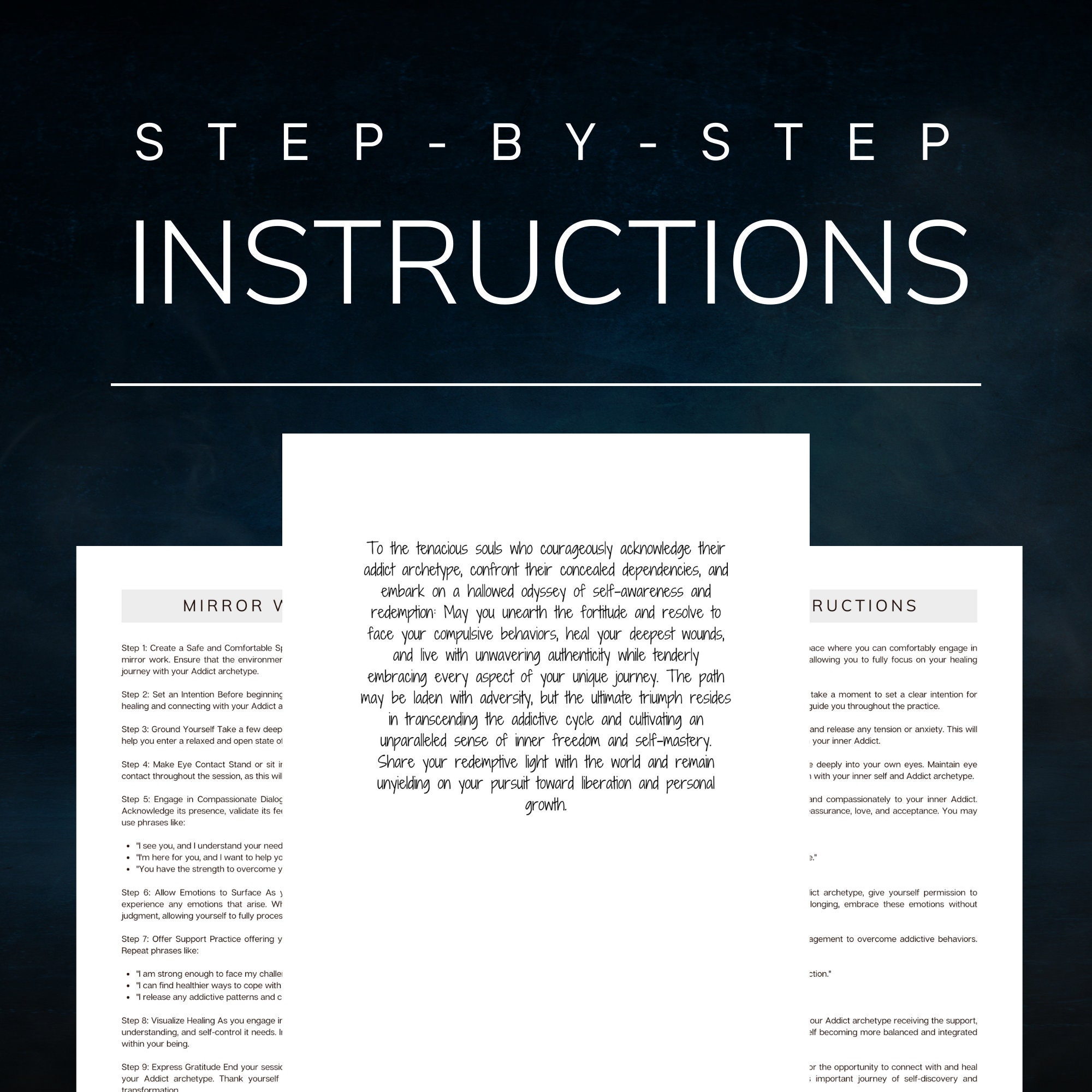 Breaking Free From the Addict Mindset: A Shadow Work Mirror - Etsy