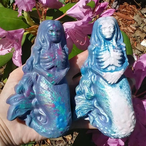 Glow-in-the-dark Mermaid Skeleton & Fish Bones Set - Etsy