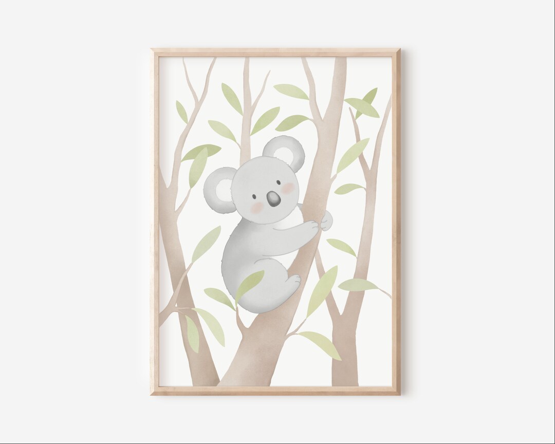 Kinderbild Koala A5 A4 A3 Kinderposter Australien Kinderzimmer ...