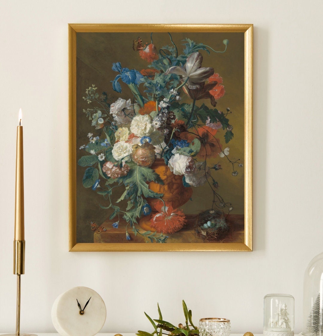 Vintage Art Flowers Gallery Wall Digital Print - Etsy