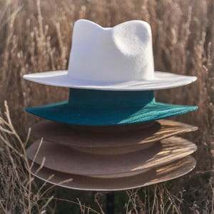 Hand Burned Wool Felt Fedora: Customizable Wedding Bridal Party Hats - Etsy