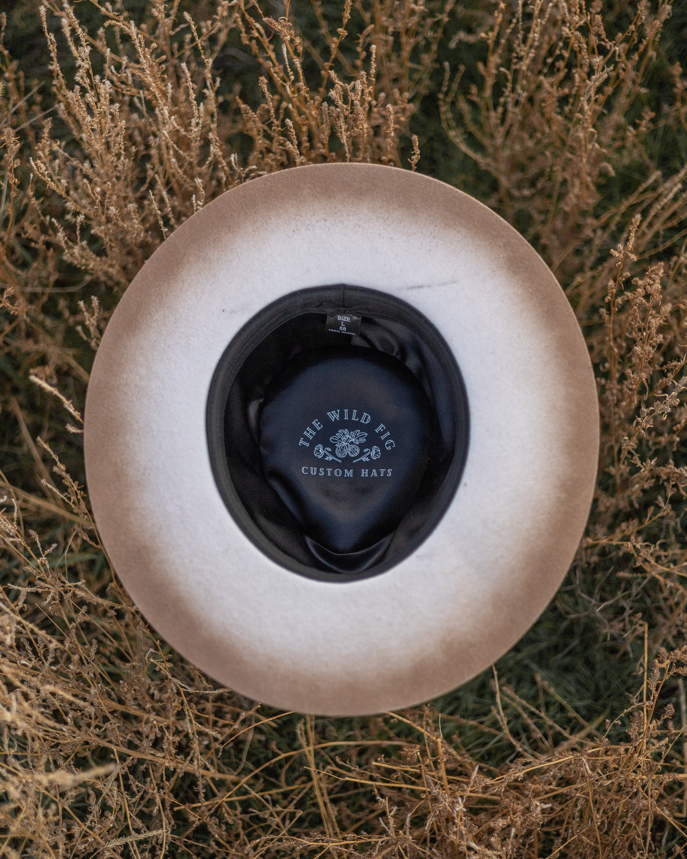 Hand Burned Wool Fedora, Fall Fall Wide Brim: Honeybee Ombré Cowboy Hat ...