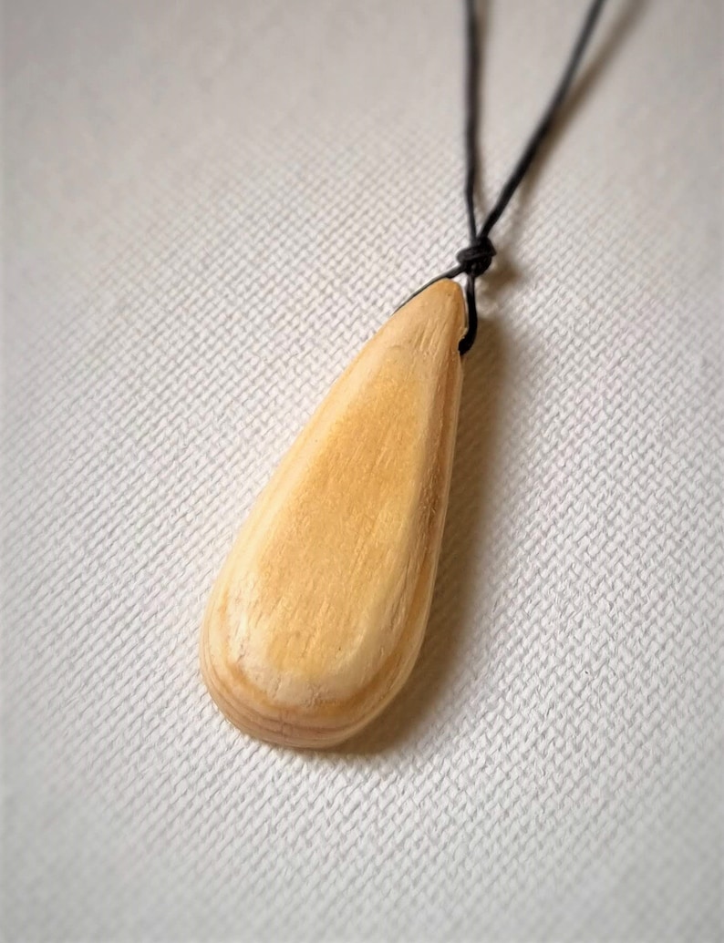 Teardrop Worry Wood Pendant - Redwood Handmade - Etsy