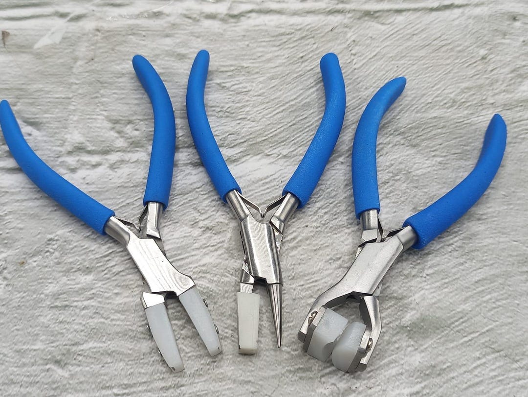 Bracelet Bending Plier, Flat Nose Plastic Jaws, Flat and Round, 3 ...