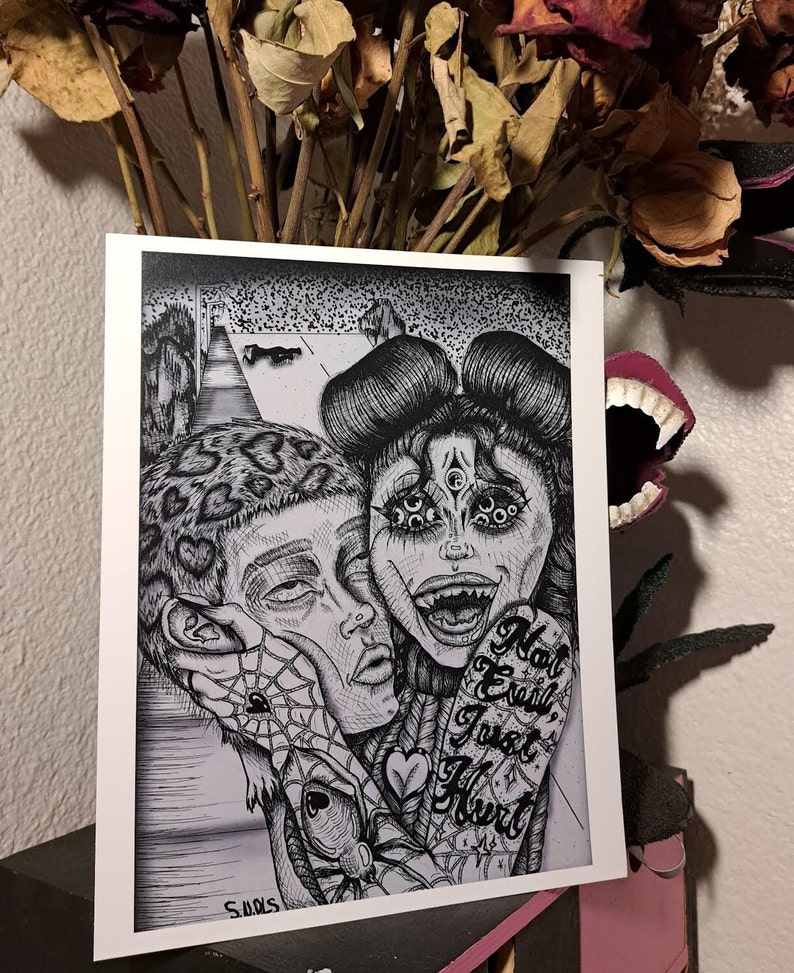 Not Evil, Just Hurt 3 Mate Art Print - Etsy