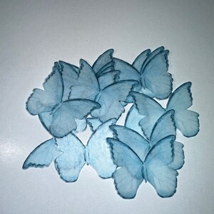 Baby Blue Edible Wafer Butterflies - Etsy