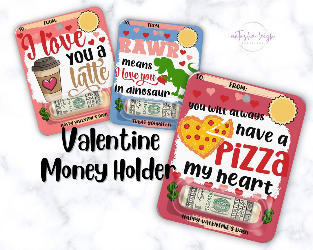 Valentine Money Holder, Valentine Cash Gift, Valentine Favor, Valentine ...