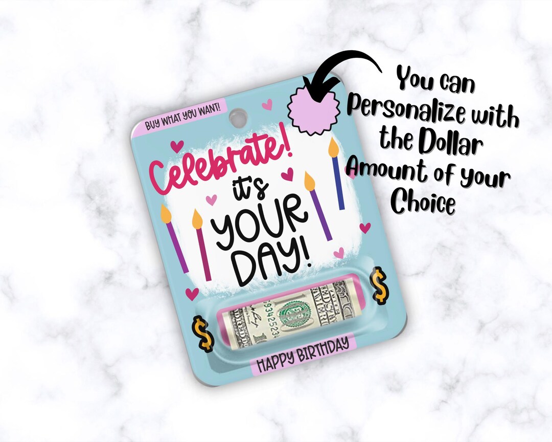 Happy Birthday Money Card Holder Birthday Gift Cash Gift Birthday Card ...