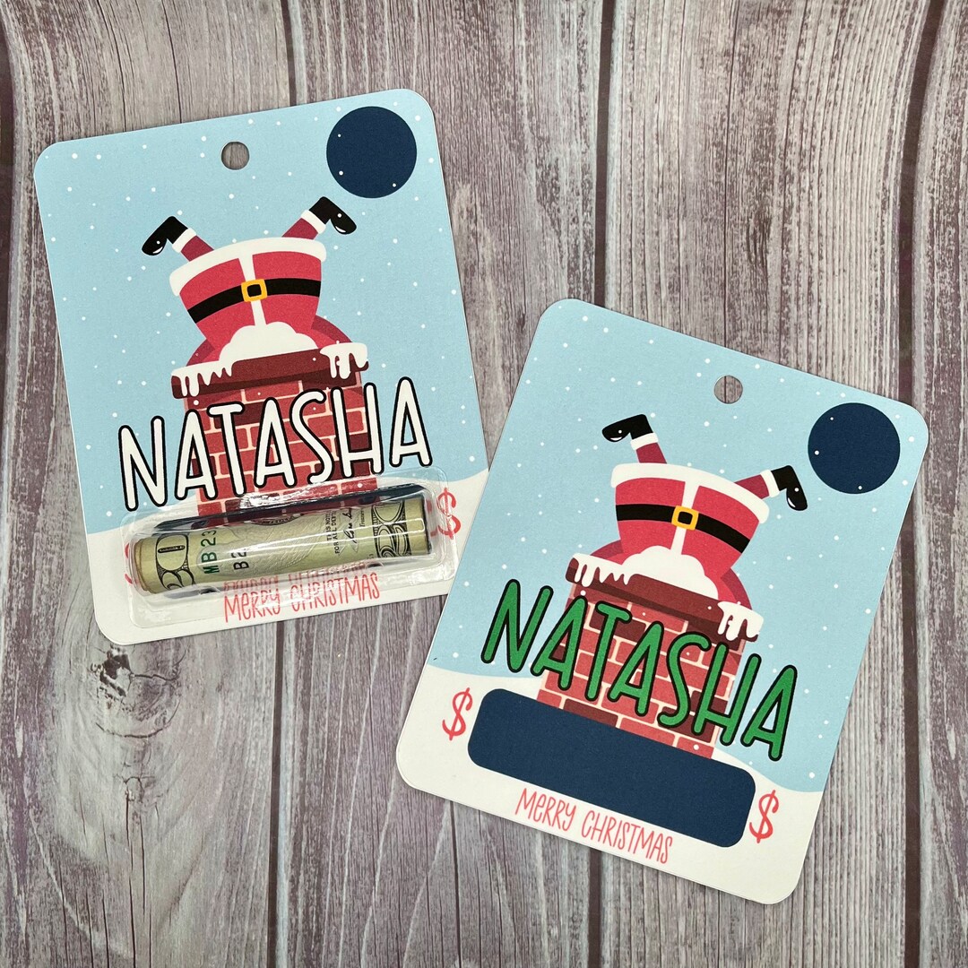 Personalized Santa Money Holder: Christmas Cash Gift Card - Etsy