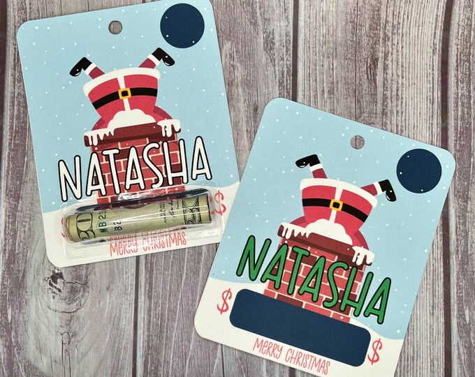 Personalized Santa Money Holder: Christmas Cash Gift Card - Etsy