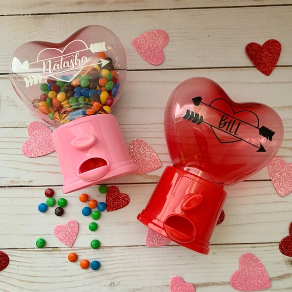 Personalized Valentine Candy Dispenser Personalized Etsy