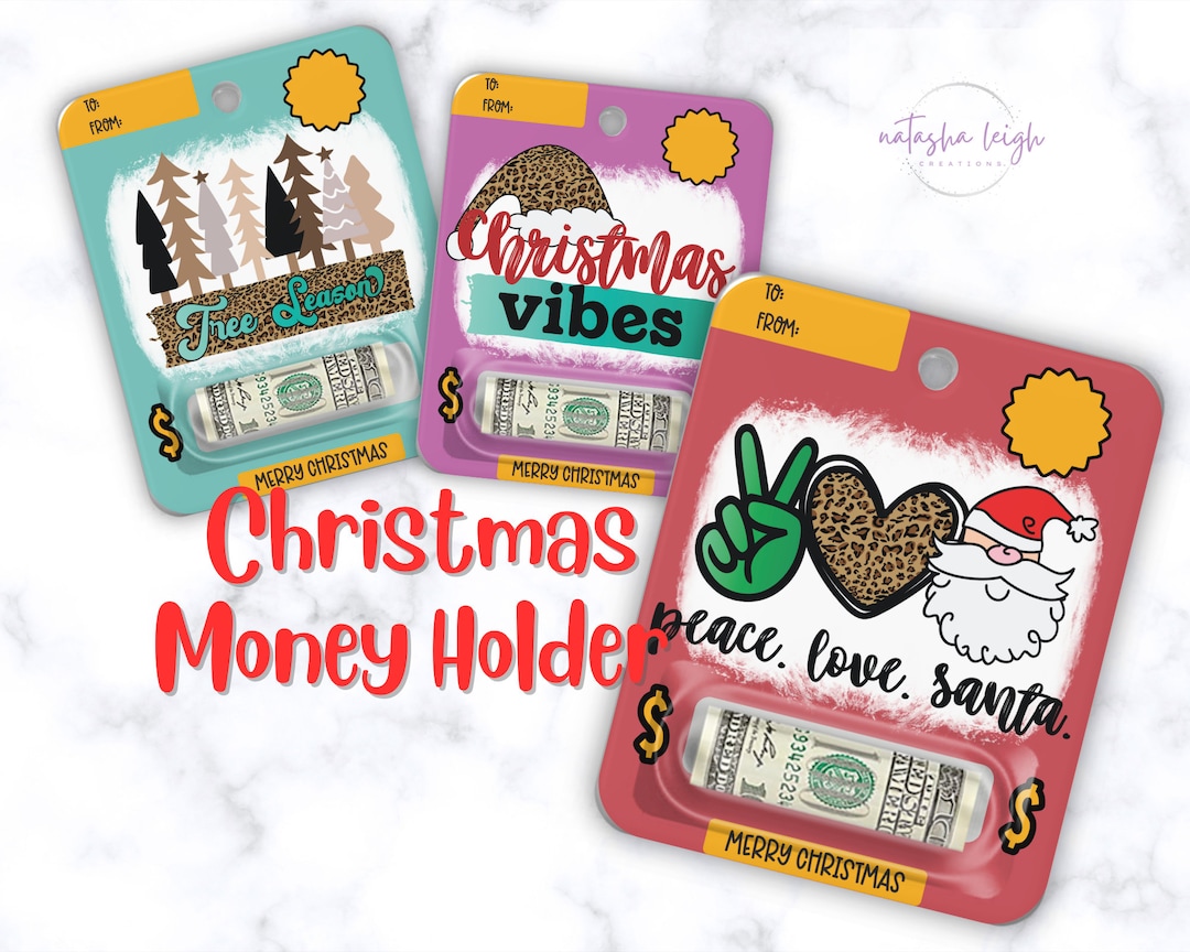Christmas Money Holder Cards Christmas Cash Gift Holiday Cash Gift Cash ...