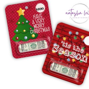 Christmas Money Holder Cards Christmas Cash Gift Holiday Cash Gift Cash ...