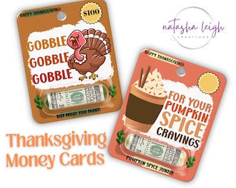 Happy Thanksgiving Printable Gift Card Holderemployee - Etsy