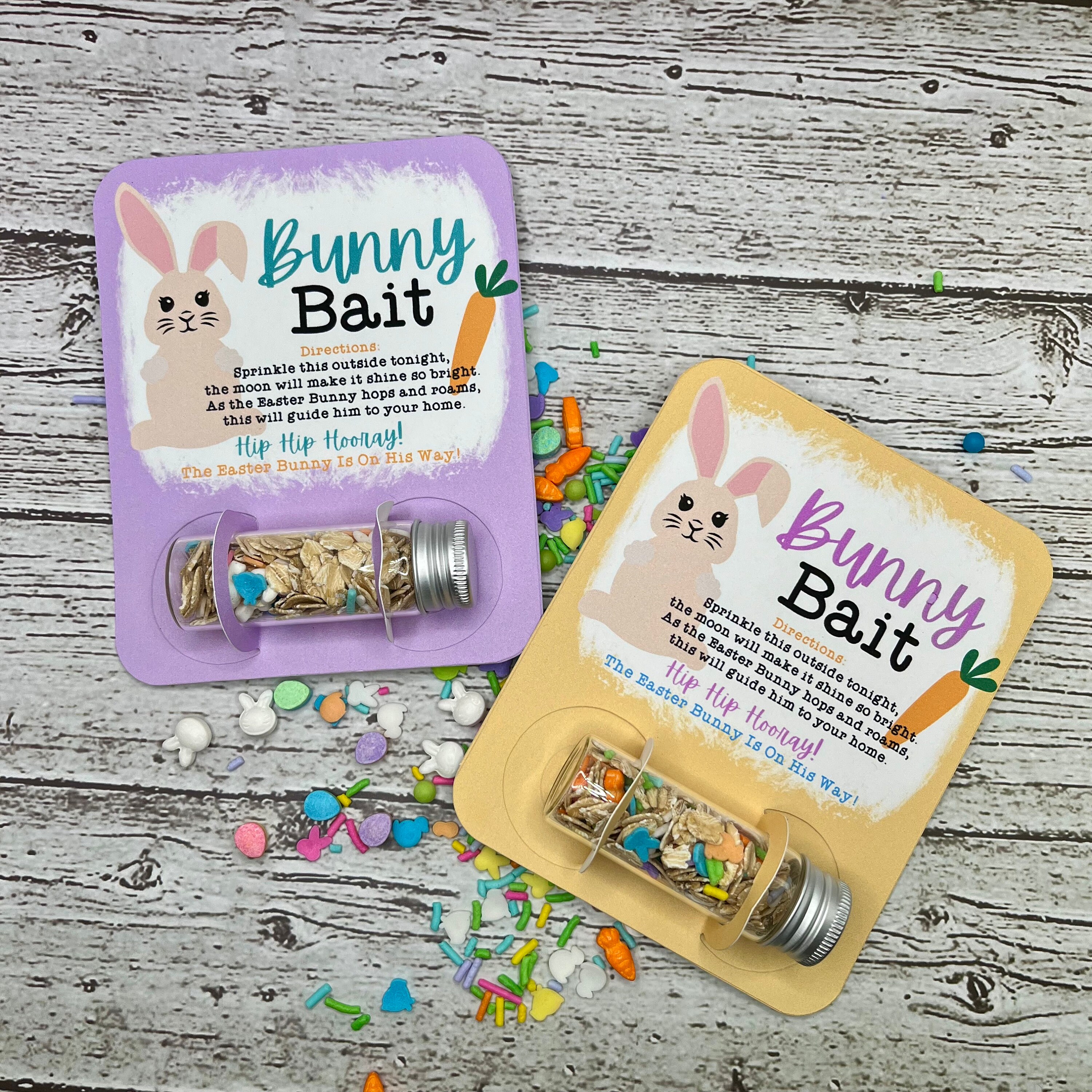 Personalized Bunny Bait Card | Easter Tradition With Edible Oats - Etsy