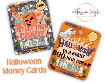 Halloween Gift Card Holder PRINTABLE Thank You Card - Etsy