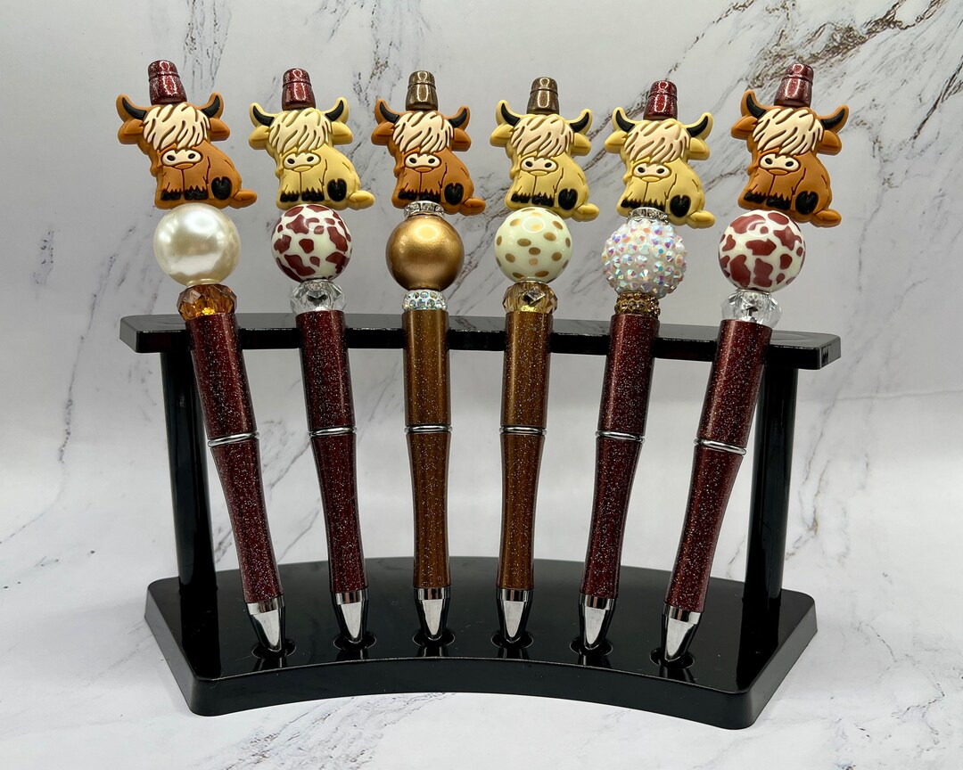 Highland Cow Beaded Pen, Highland Cow Gift, Pen Gift, Writing Gift ...