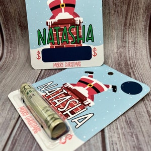 Personalized Santa Money Holder: Christmas Cash Gift Card - Etsy