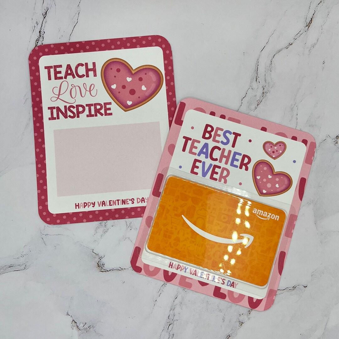 Teacher Valentine Gift Card Holder, Teacher Valentine, Valentine Favor ...