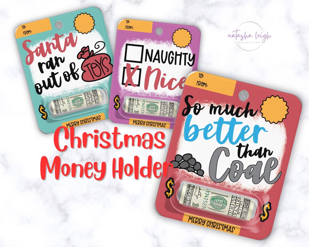 Christmas Money Holder Cards| Christmas Cash Gift| Holiday Cash Gift ...