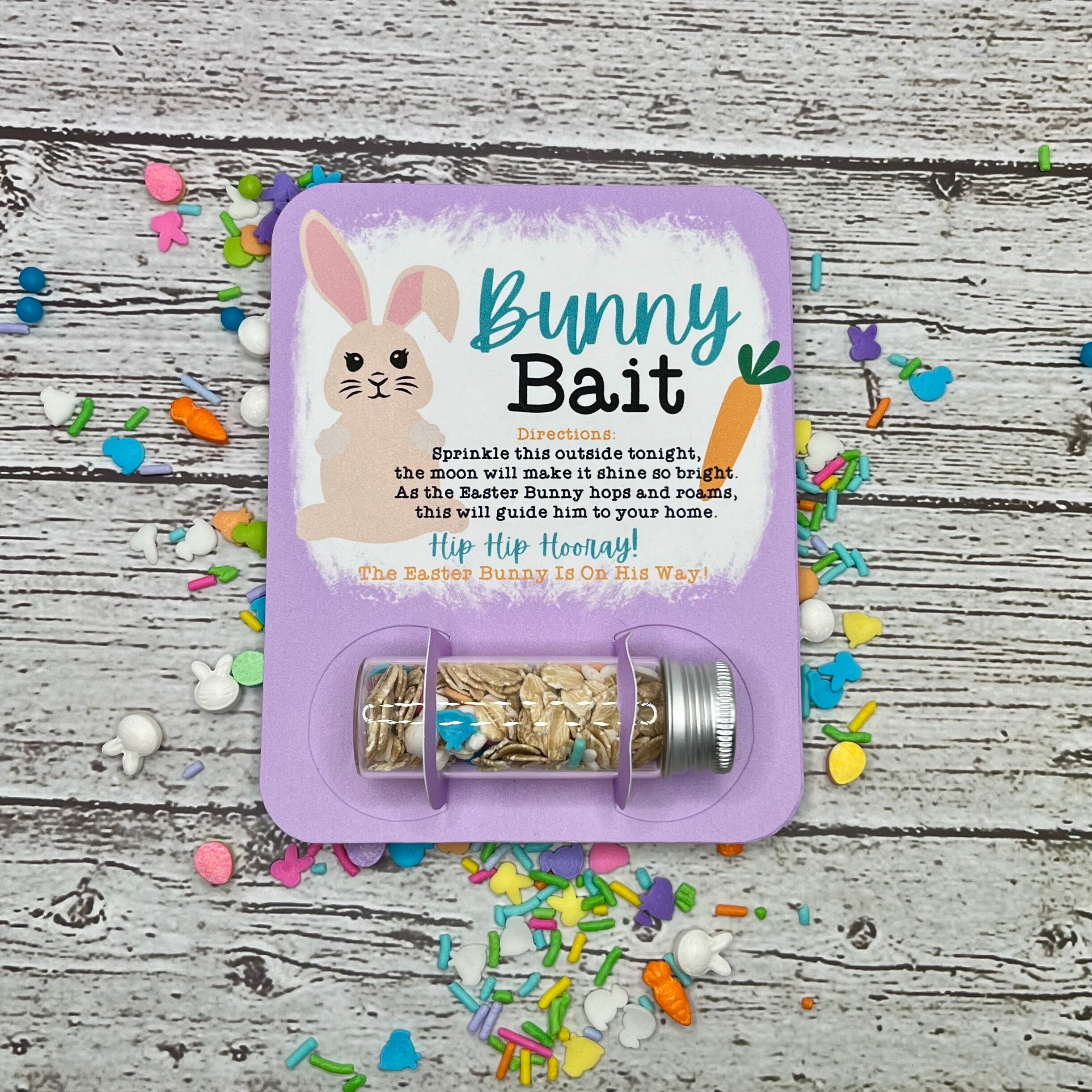 Personalized Bunny Bait Card | Easter Tradition With Edible Oats - Etsy
