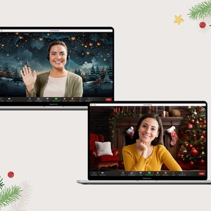 5 Christmas Zoom Backgrounds, Zoom Background Christmas, Zoom ...