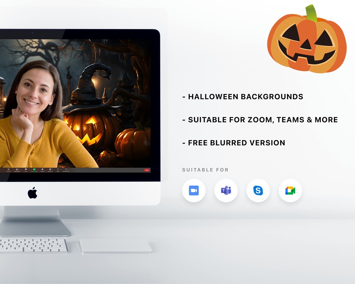 5 Halloween Zoom Backgrounds, Zoom Background Halloween, Zoom ...