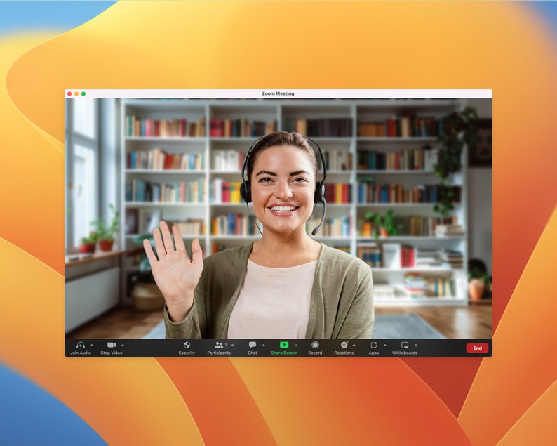 10 White Bookshelf Zoom Backgrounds, Zoom Background Office, Book Shelf Background, Zoom ...