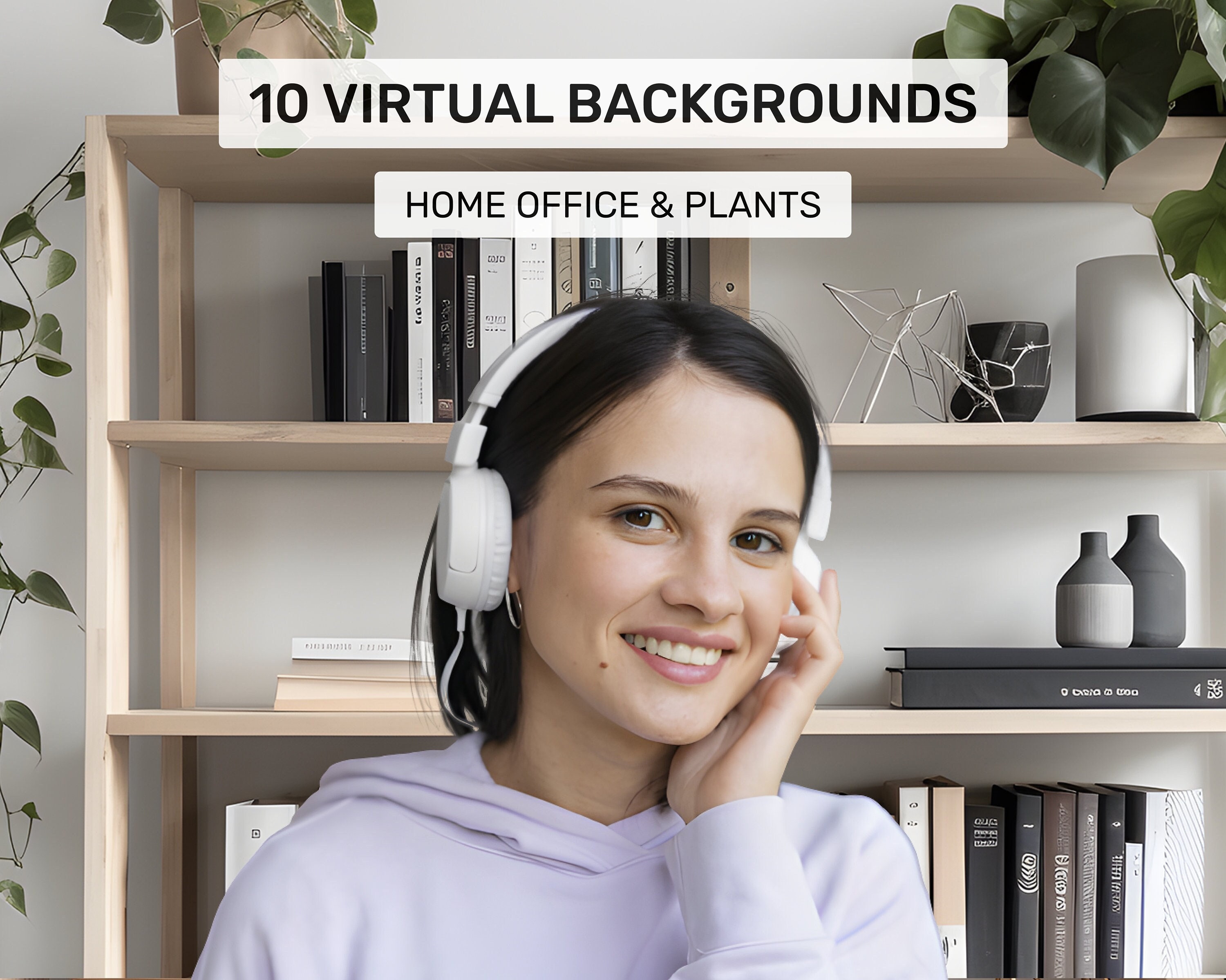 10 Zoom Backgrounds, Home Office Background, Virtual Background, Zoom ...