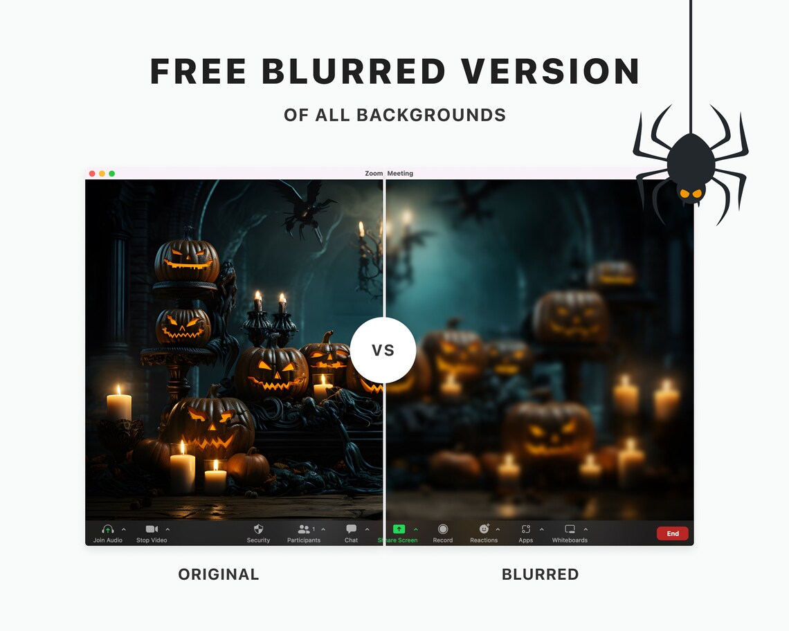 5 Halloween Zoom Backgrounds, Zoom Background Halloween, Zoom ...