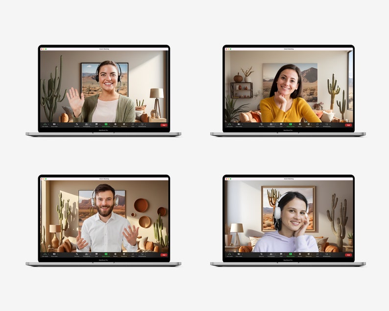 10 Zoom Backgrounds, Zoom Background Office Desert Vibes, Zoom ...