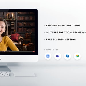 5 Christmas Zoom Backgrounds, Zoom Background Christmas, Zoom ...