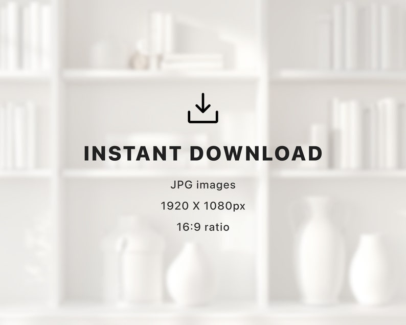 10 Modern White Shelf Zoom Backgrounds, Zoom Background Office, Book ...