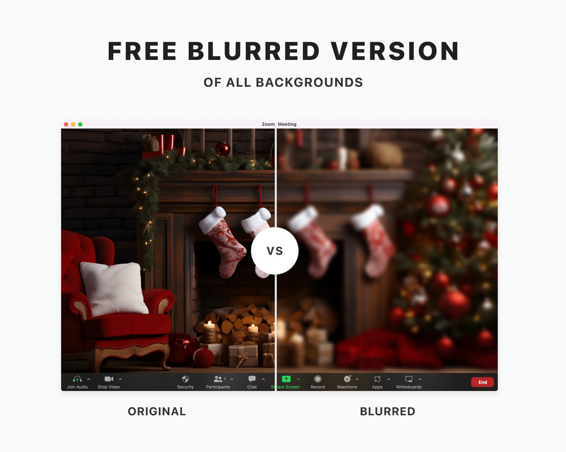 5 Christmas Zoom Backgrounds, Zoom Background Christmas, Zoom ...