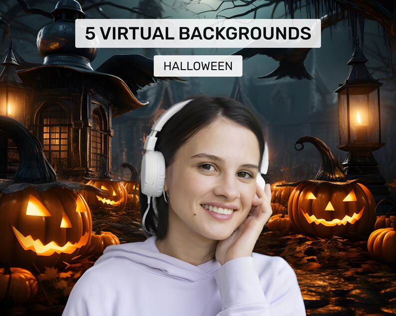 5 Halloween Zoom Backgrounds, Zoom Background Halloween, Zoom ...