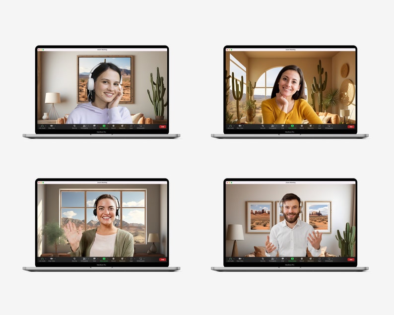 10 Zoom Backgrounds, Zoom Background Office Desert Vibes, Zoom ...