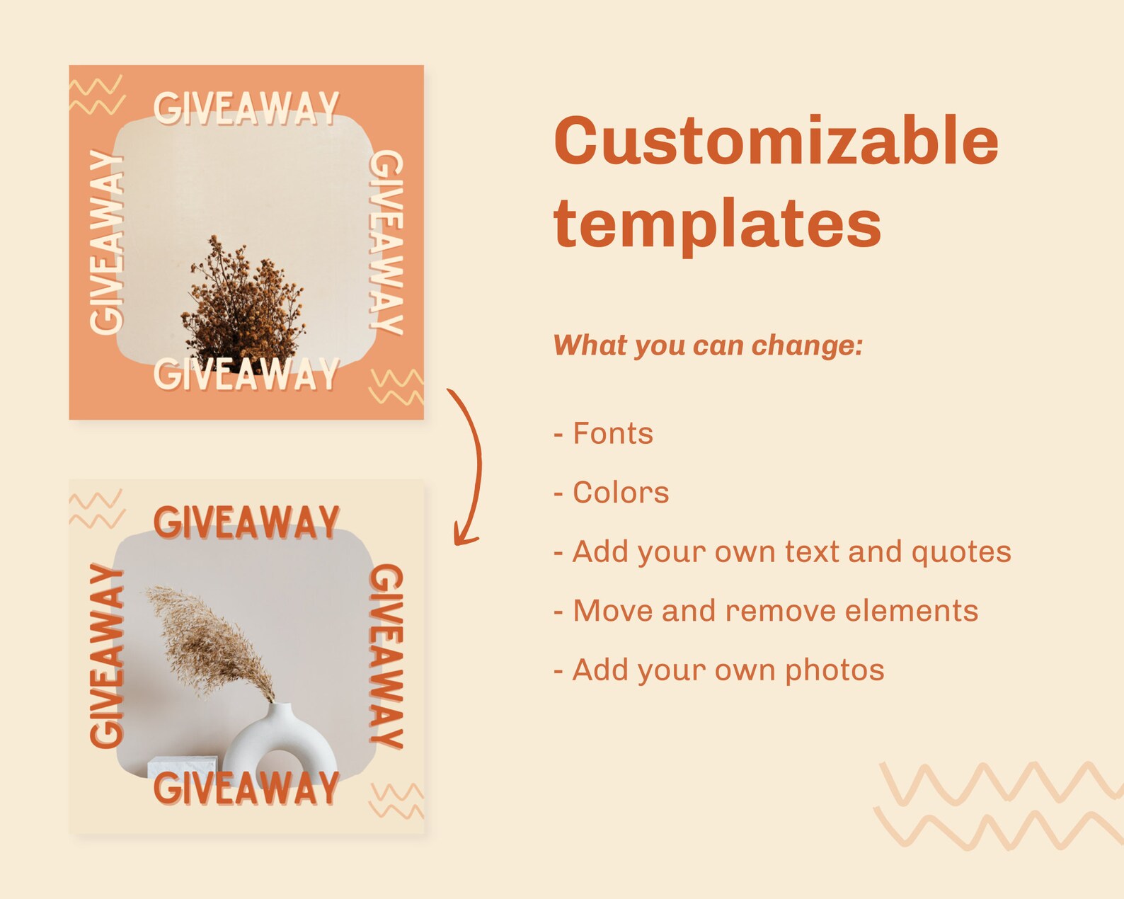 160 Colorful Boho Instagram Template BUNDLE, Canva Templates, Boho ...