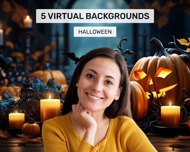 5 Halloween Zoom Backgrounds, Zoom Background Halloween, Zoom ...