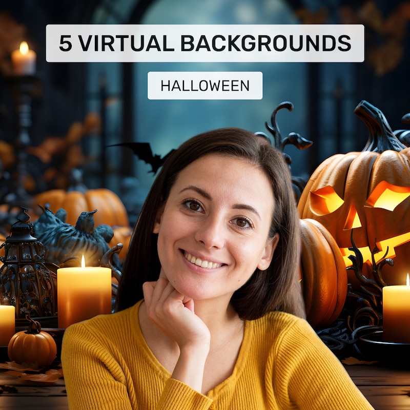 Halloween Teams Virtual Backgrounds - Etsy