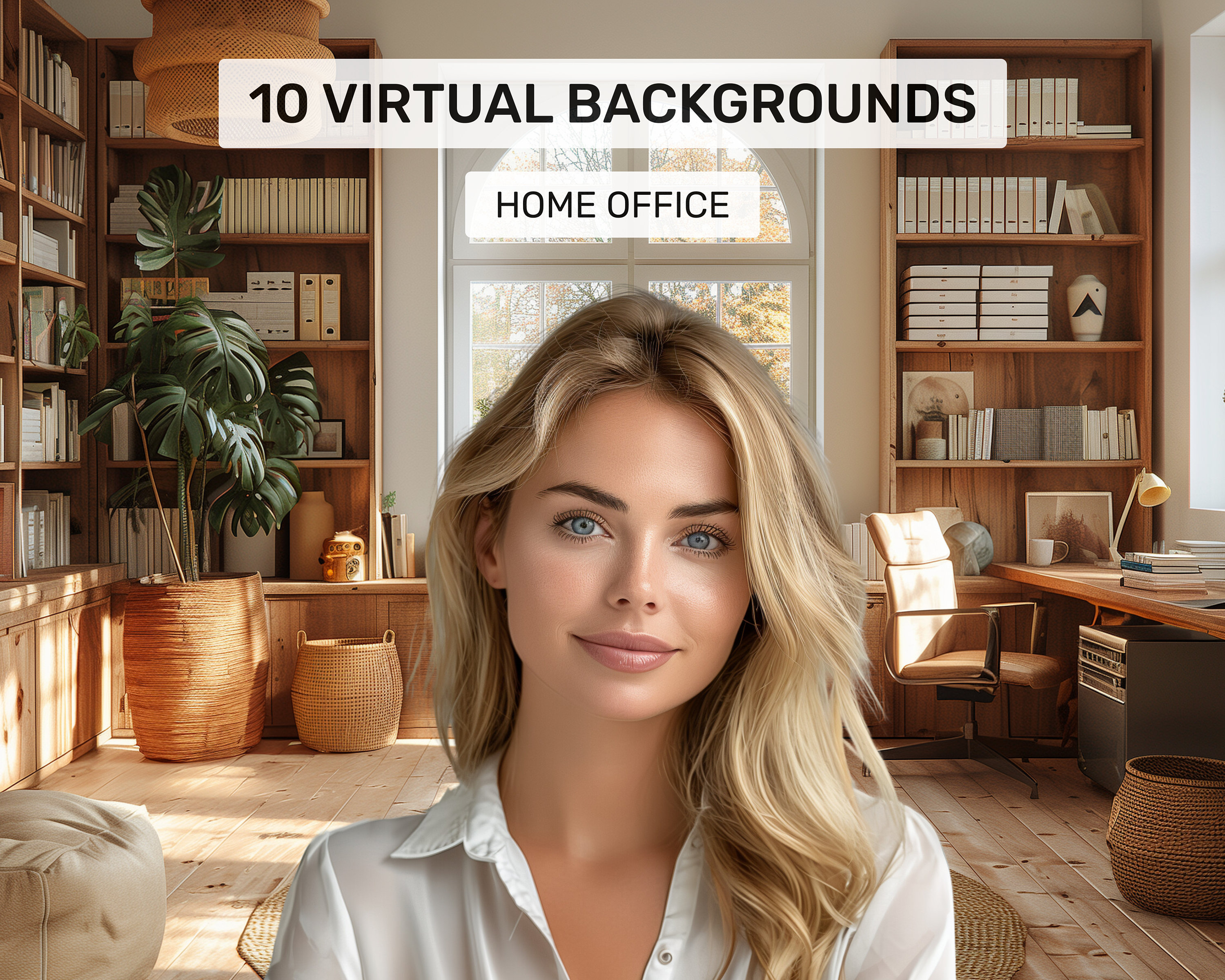 10 Zoom Backgrounds Home Office, Zoom Background Office, Home Office ...