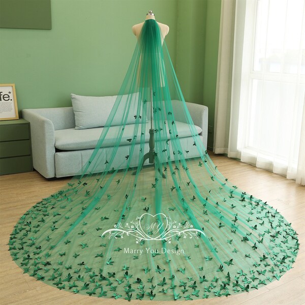 Green Veil - Etsy