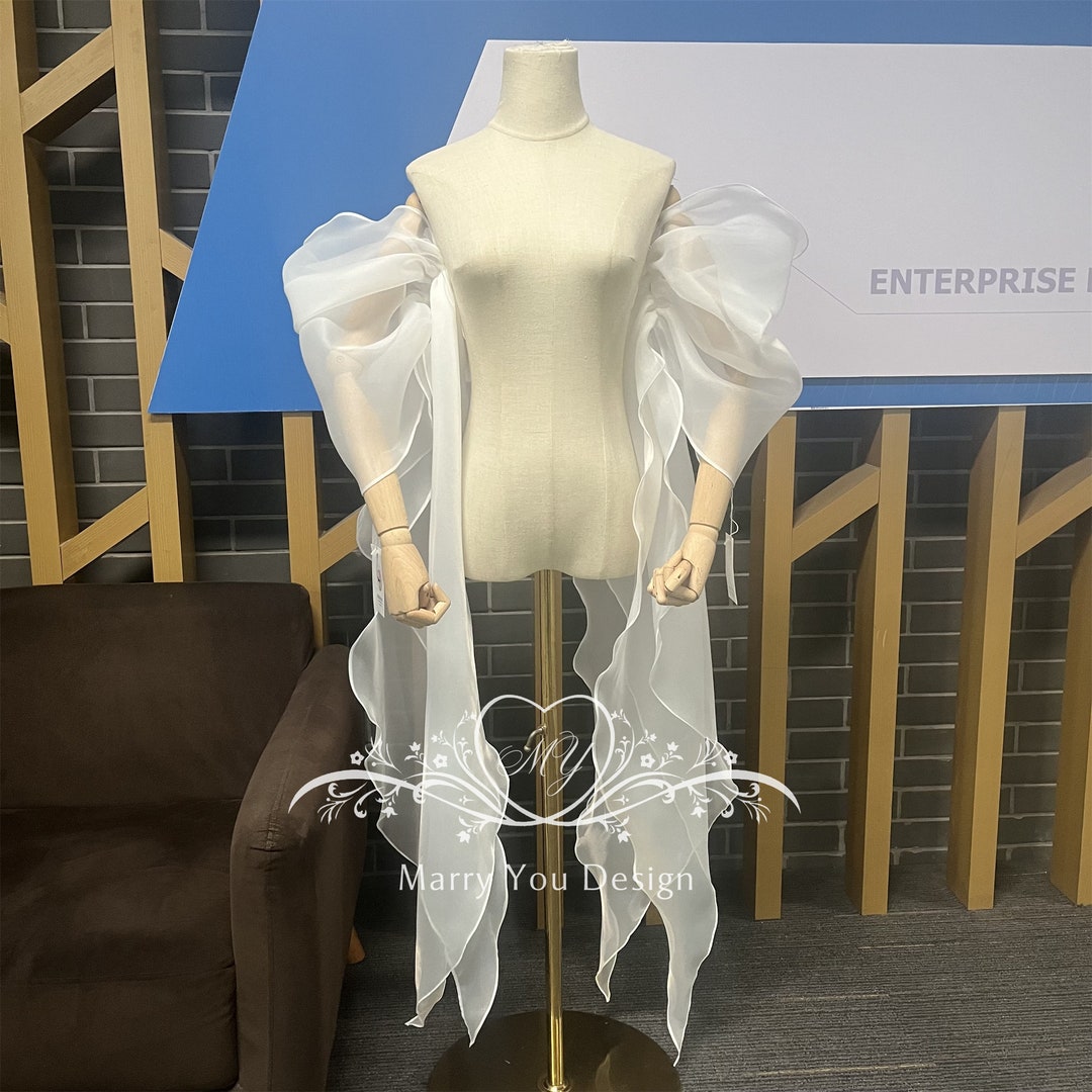 Custom Any Colors Wedding Organza Sleeves,detachable Wedding Dress ...