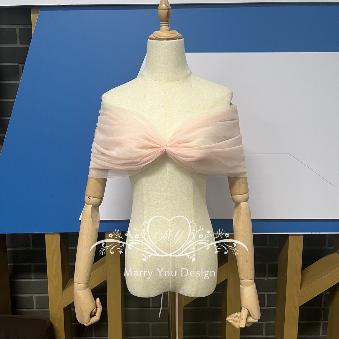 Custom Any Colors Off-the-shoulder Shawl,pink Tulle Wedding Shawl ...