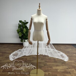 Dreamy Detachable Train for Wedding,floral Lace Detachable Skirt ...