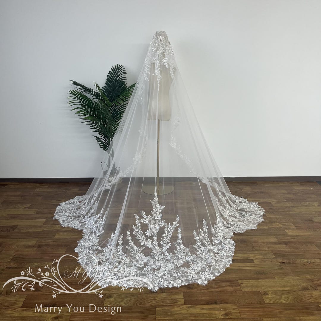 Vintage Mantilla Wedding Veil,classic Church Lace Bridal Veil,dramatic ...