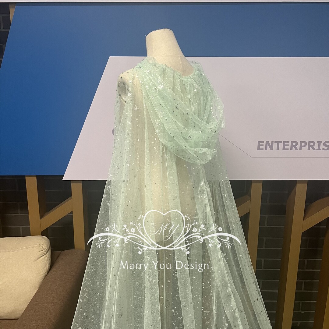 Super Sparkly Cape Veil for Wedding,hooded Veil Cape,wedding Cape Veil ...