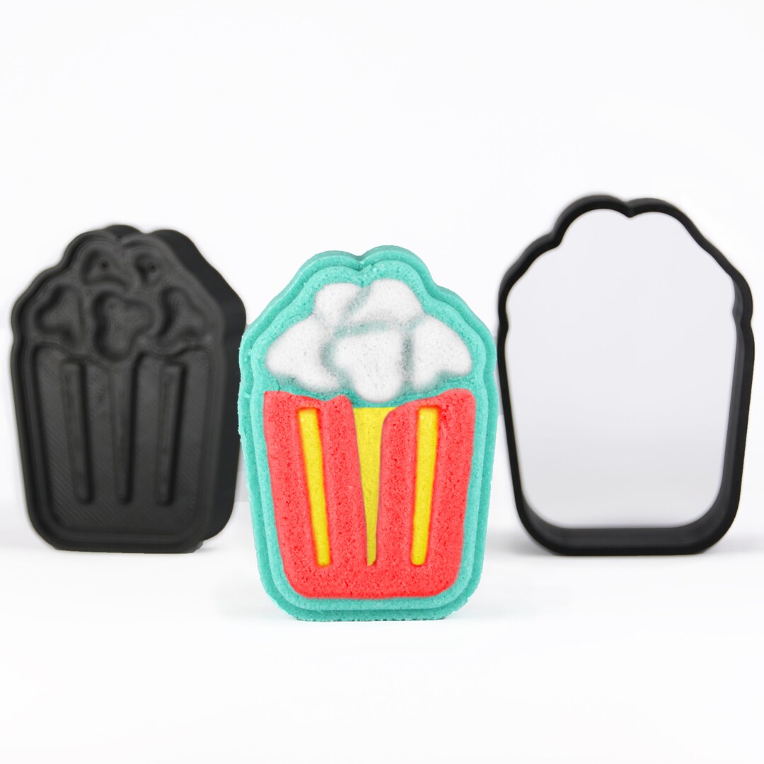 POPCORN Bath Bomb Mold, DIY Original Bathbombs Set 3D Printed Kit, Fun ...
